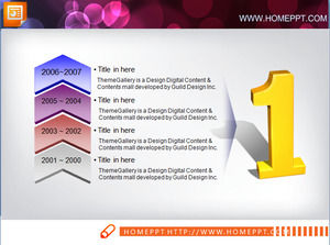 diagram alir PPT dengan angka PowerPoint Template Free Download