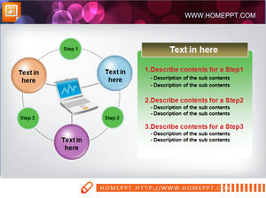 PPT flowchart with text box PowerPoint Templates Free Download
