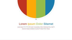 Simple four-color multi-chart PPT template PowerPoint Templates Free ...