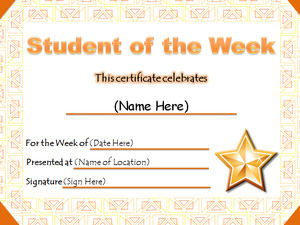 Student of the week PowerPoint Templates Free Download