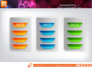 Three side-by-side slideshow text boxes PowerPoint Templates Free Download