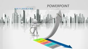 Upward arrow data report PPT template PowerPoint Templates Free Download